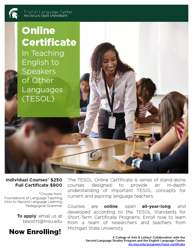 TESOL Certificate – English Language Center